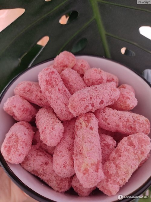 KDV Leva Raspberry Puffed Corn Sticks 150g - KDV, Russia