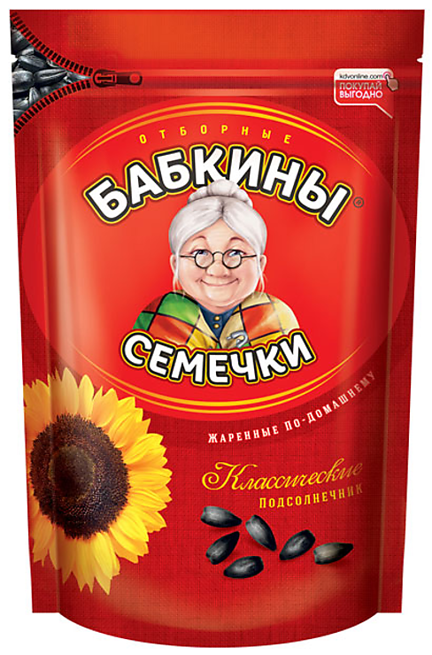 Babkiny Sunflower Seeds Roasted 300g - Babkiny, Russia