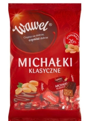 Wawel Chocolate Candy with Peanuts Bag 1kg / Michalki Klasyczne