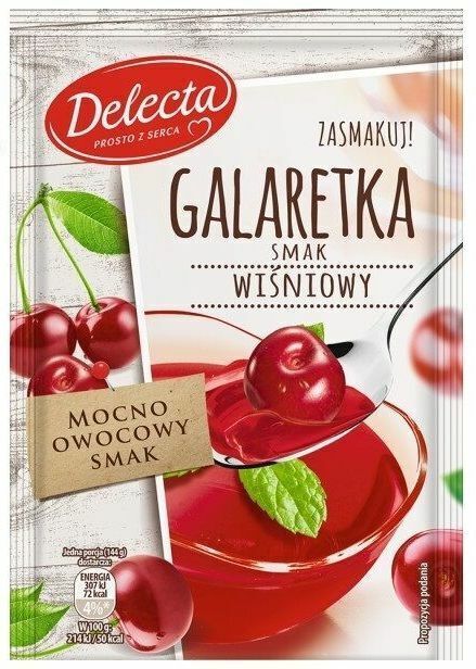 Delecta Galaretka Instant Jelly Cherry 70g - Delecta, Poland