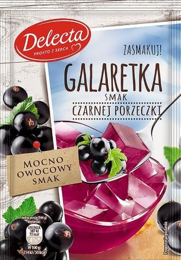 Delecta Galaretka Instant Jelly Black Currant 70g - Delecta, Poland