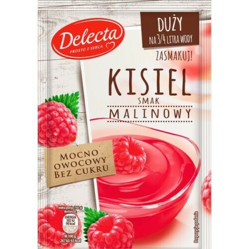 Delecta Pudding Kissel Raspberry 58g - Delecta, Poland