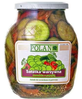 Polan Sliced Dill Cucumbers with Sweet Peppers Salad 840g - Polan, Poland