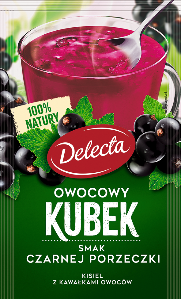 Delecta Fruit Mug Instant Pudding Black Currant 30g / Fruit Pieces ...