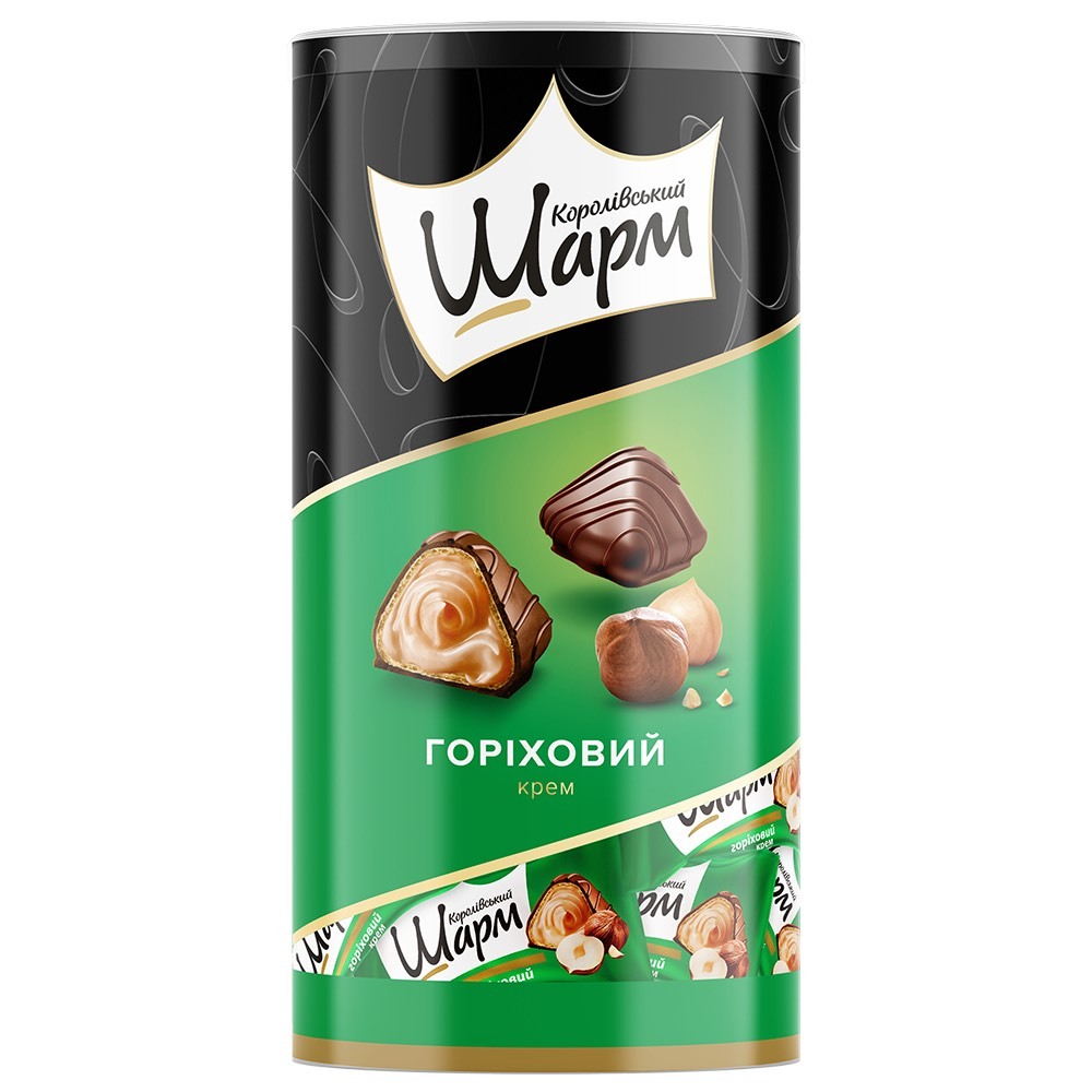 AVK Chocolate Candies Royal Charm w/Nut Cream Tube 235g - AVK, Ukraine