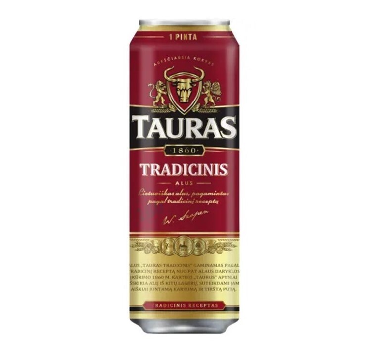 Tauras Traditional Beer 0.568L - Tauras, Lithuania