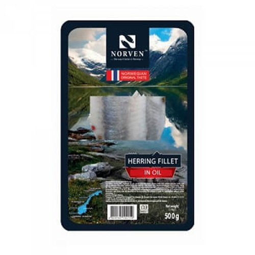 Norven Herring Fillet in Oil 500g - Norven, Ukraine