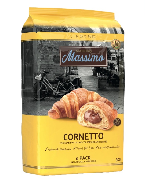 Maestro Massimo Croissants Cornetto Chocolate 6 pack 300g