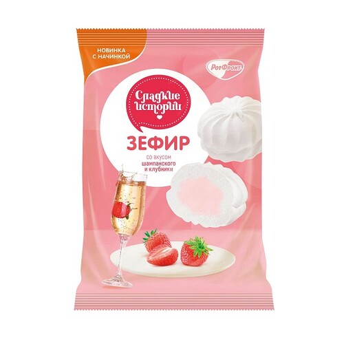 Sweet Stories Zefir Marshmallow Champagne w/ Strawberry 250g - Rot ...